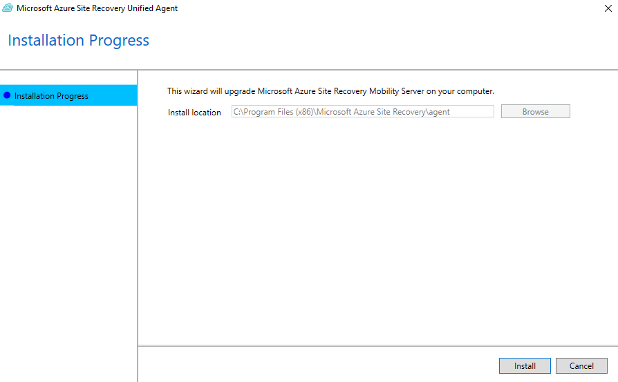 QFix: Microsoft ASR Unified Agent (Mobility Service) installation error | OGANDOS